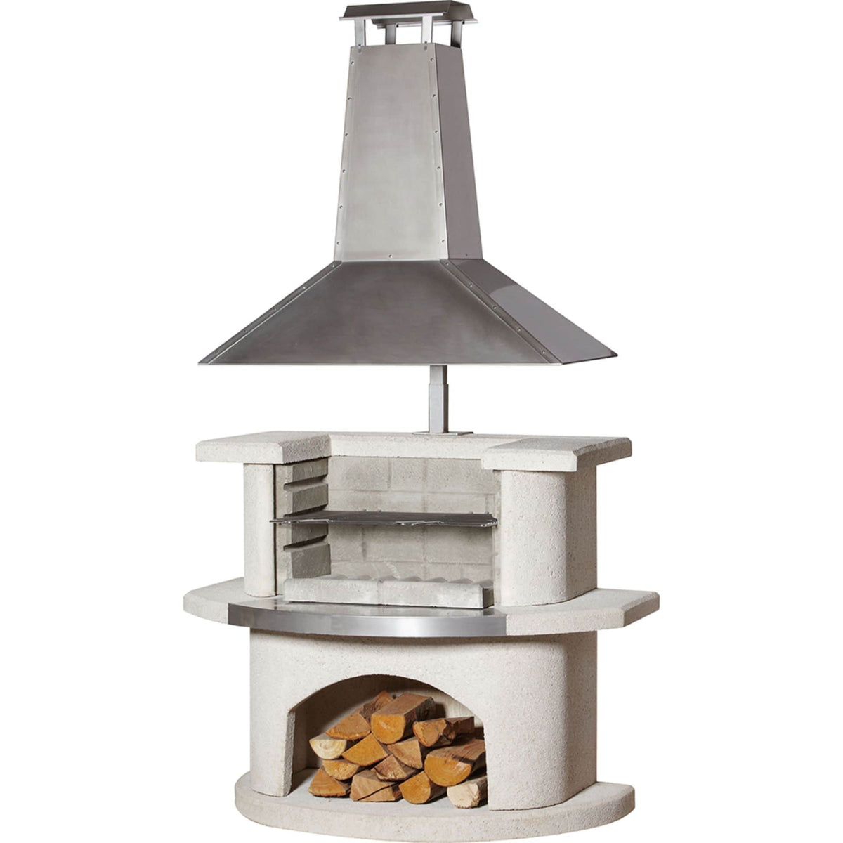 Buschbeck Venedig Masonry Barbecue with Stainless Steel Hood — Urban ...